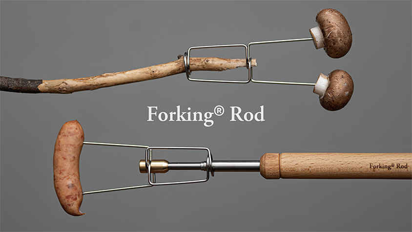 原始からのBBQスタイル「フォーキング」を楽しむ究極の相棒、炙り焼きフォーク×火吹き棒「Forking Rod」 | TABI LABO